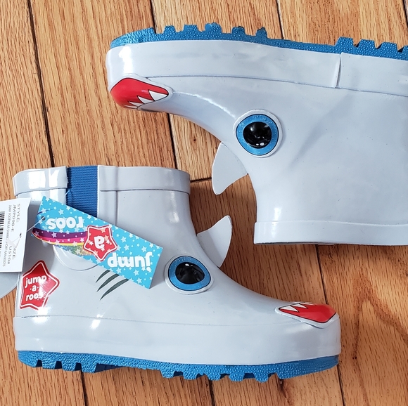 Jump-a-Roos | Shoes | New Kids Jumparoos Friendly Shark Rain Boots Kid ...